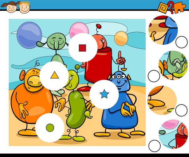 Cartoon kindergarten game Royalty Free Vector Image