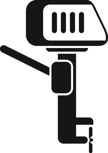 Boat motor using propeller for propulsion Vector Image