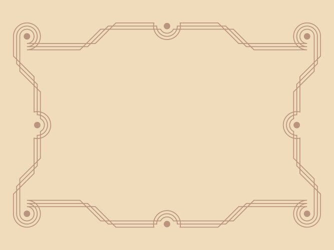 Vintage frame in minimalist style retro Royalty Free Vector