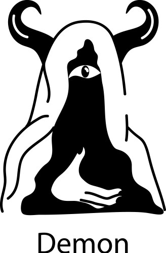 Demon head Royalty Free Vector Image - VectorStock