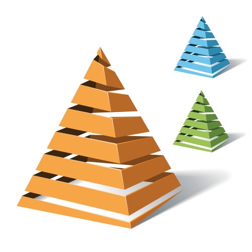 Pyramid chart Royalty Free Vector Image - VectorStock