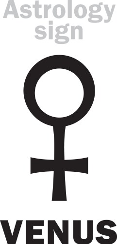 Aphrodite or venus emblem Royalty Free Vector Image