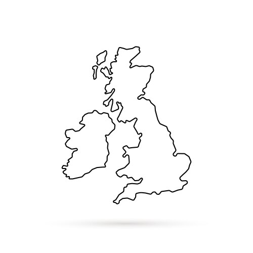 Minimal editable stroke usa map icon Royalty Free Vector