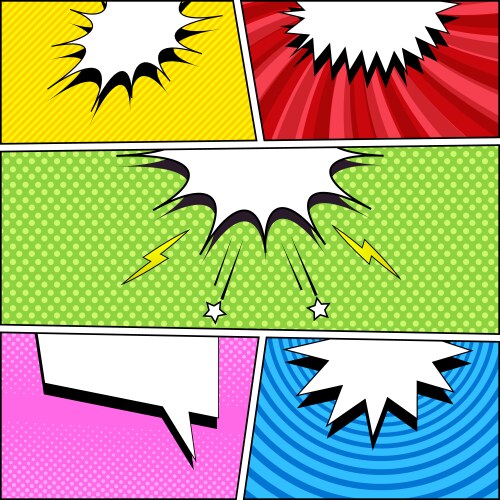 Comic book elements collection Royalty Free Vector Image