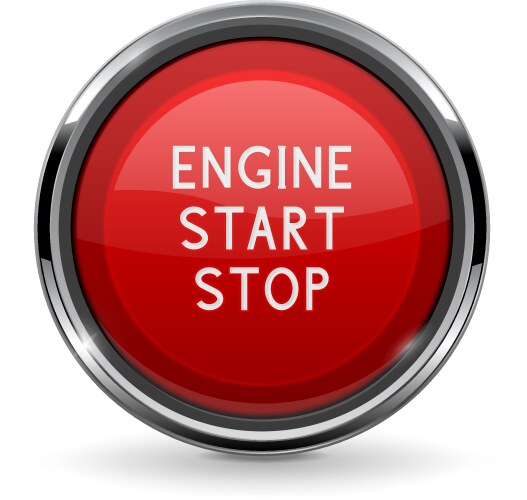 Engine start stop button car dashboard element Vector Image