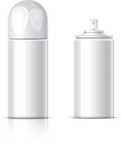 Aluminium spray can template blank Royalty Free Vector Image