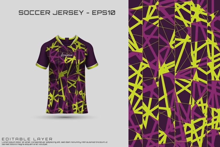 Sports jersey design Royalty Free Vector Image