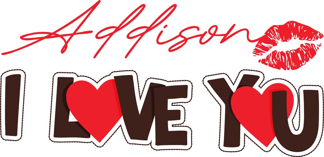 Nova i love you Royalty Free Vector Image - VectorStock