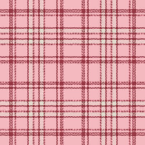 Plaid seamless pattern in pink check fabric Vector Image