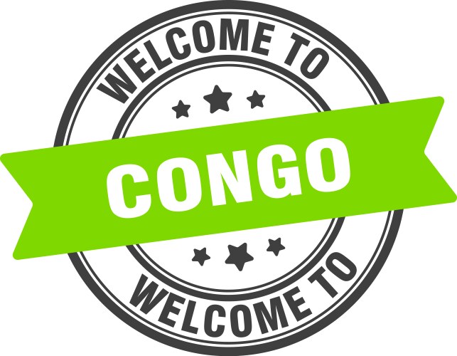 Welcome to congo stamp congo round sign Royalty Free Vector