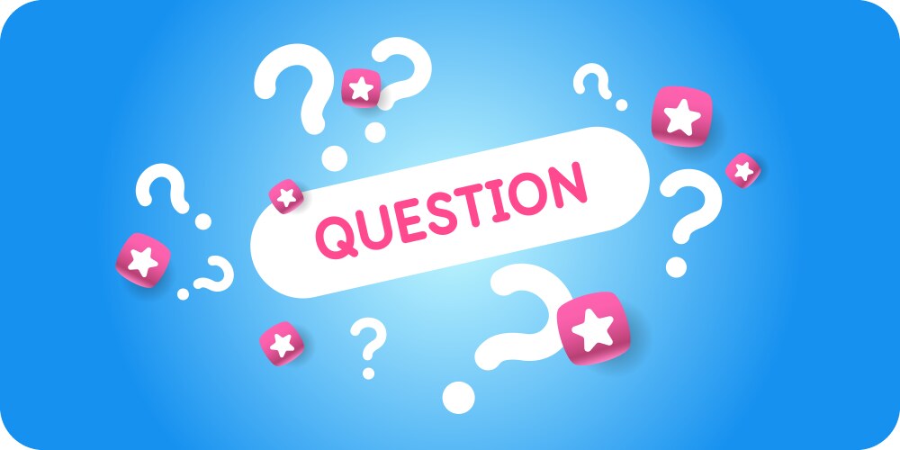 A poster with question marks Royalty Free Vector Image