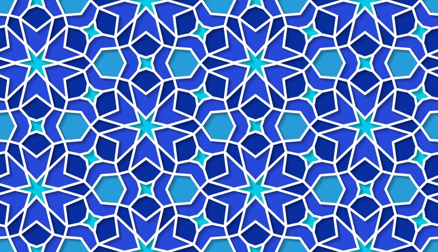 Arabic seamless girih pattern with classic islamic