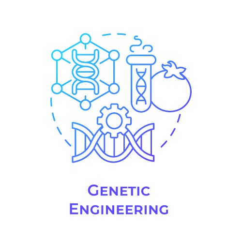 Genome sequencing and analysis blue gradient Vector Image