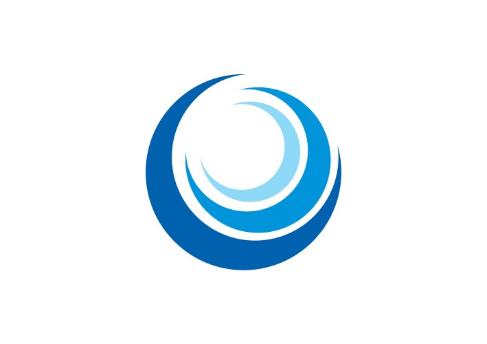 Circle wave logo symbol icon design Royalty Free Vector