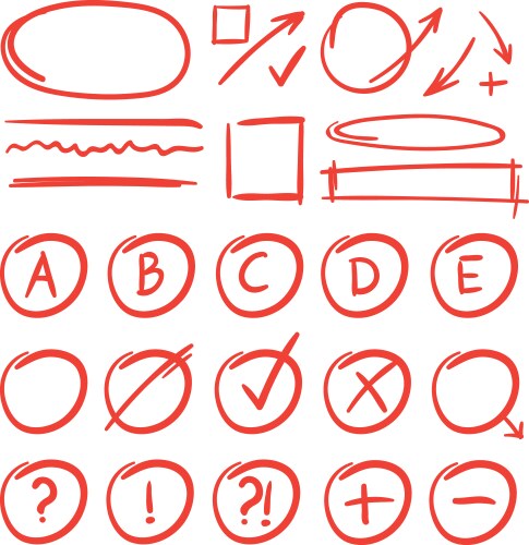 A plus red grade mark school test Royalty Free Vector Image