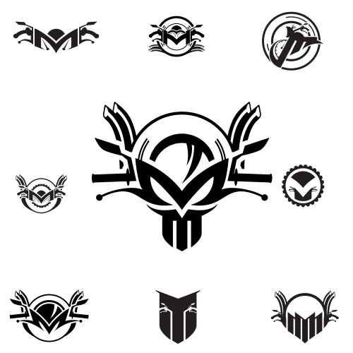 Motorcycle repair logo design Royalty Free Vector Image