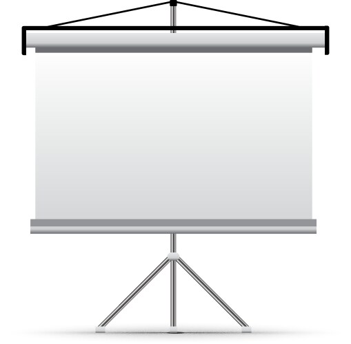 White blank projector screen Royalty Free Vector Image
