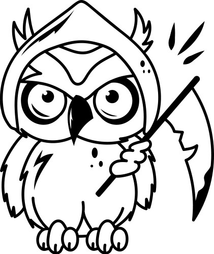 Killer owl Royalty Free Vector Image - VectorStock