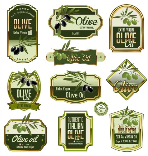 Label for olive oil made in greece Royalty Free Vector Image