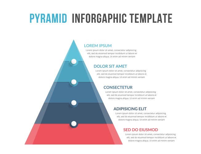 Pyramid infographics Royalty Free Vector Image