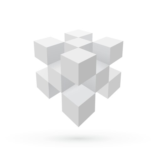 Realistic background with cubes Royalty Free Vector Image