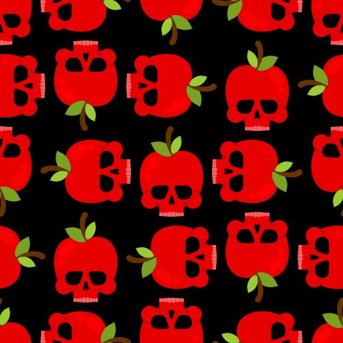 Skull tomato pattern seamless deadly scary Vector Image