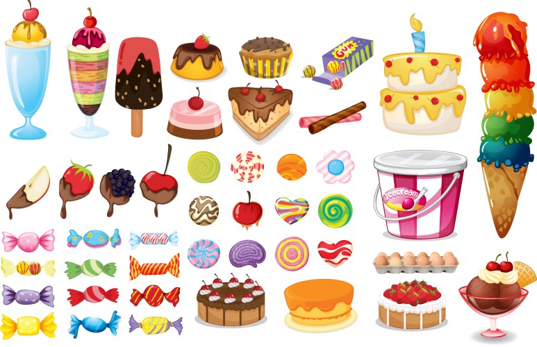 Cartoon Sweets Vector Images (over 570,000)