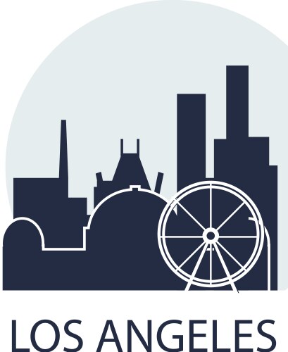 Los angeles logo Royalty Free Vector Image - VectorStock