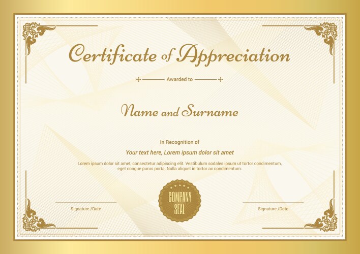 Certificate Appreciation Border Vector Images (over 10,000)