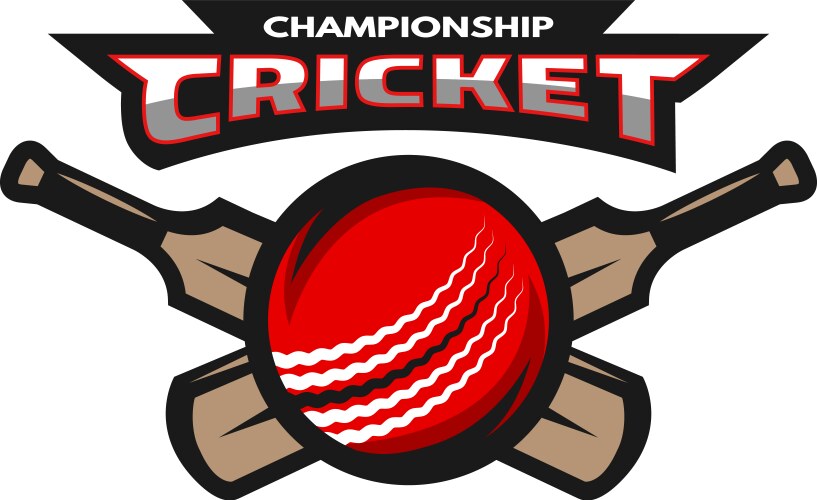 Cricket championship logo Royalty Free Vector Image