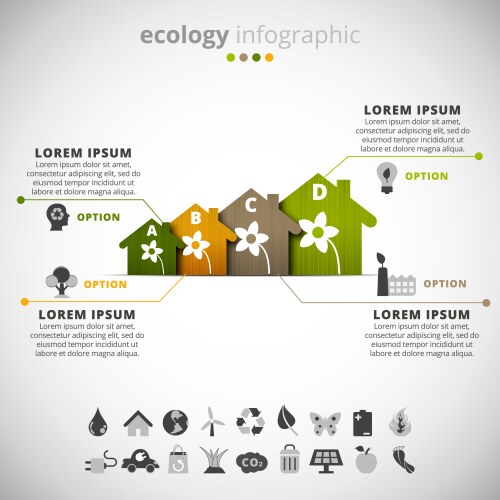 Ecology infographic template Royalty Free Vector Image