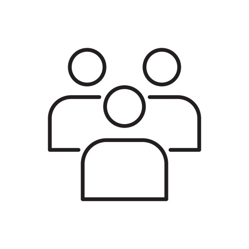 People group line outline icon Royalty Free Vector Image