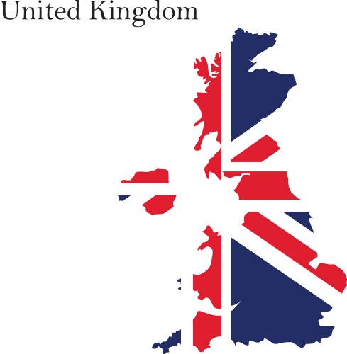Colorful map uk united kingdom with regions Vector Image