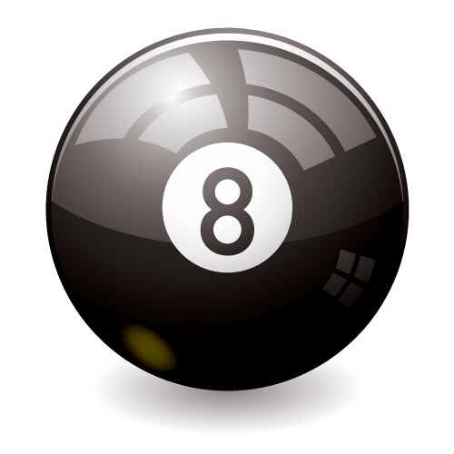 Magic 8 ball eight isolated Royalty Free Vector Image