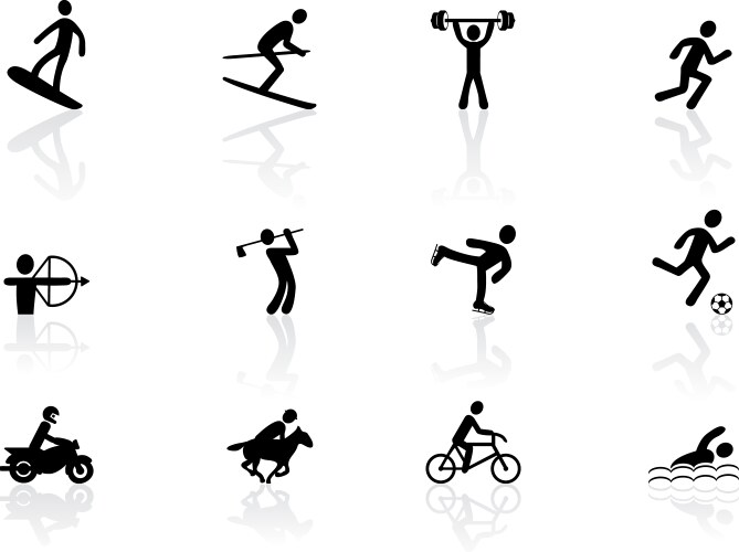 Sport icon set Royalty Free Vector Image - VectorStock
