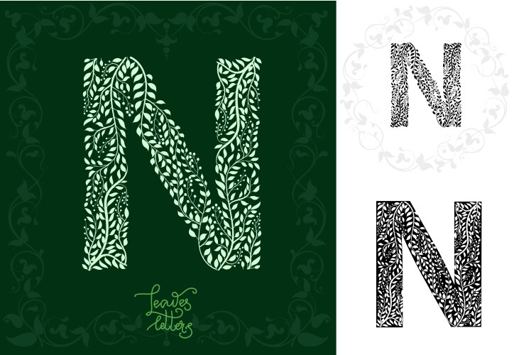 Logo Leaves Letter Vector Images (over 21,000)