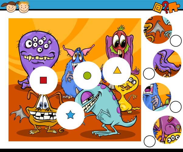 Educational preschool game cartoon Royalty Free Vector Image