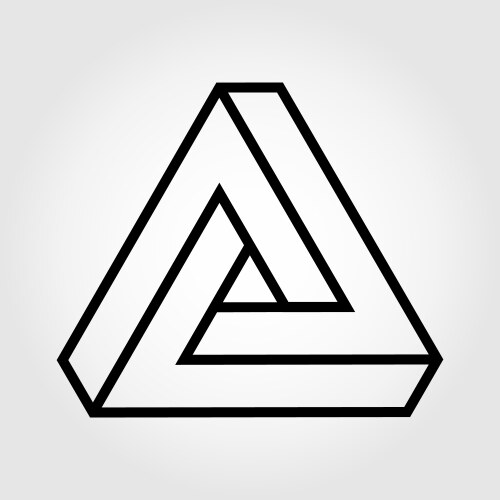 Penrose tribar halftone Royalty Free Vector Image