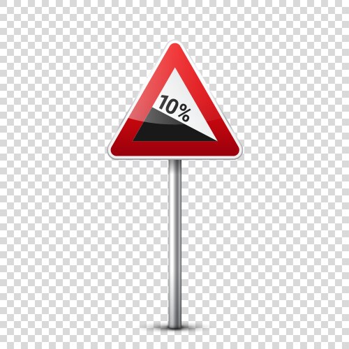 Ramp 35 mph sign isolated on transparent Vector Image