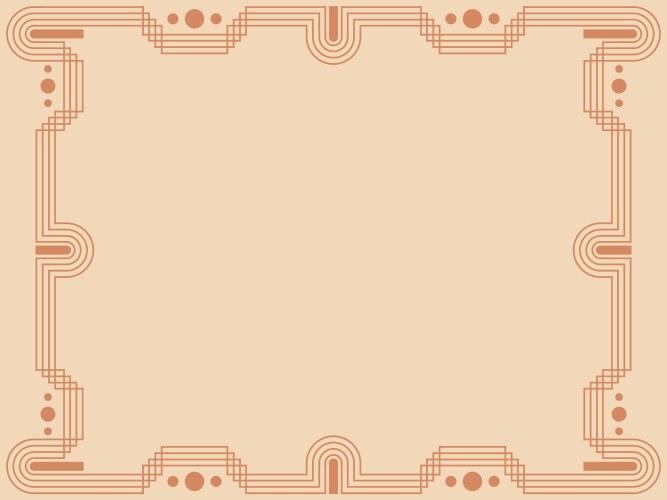 Vintage frame in minimalist style retro Royalty Free Vector