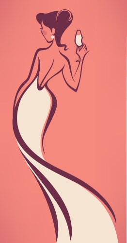Pink bride Royalty Free Vector Image - VectorStock
