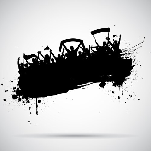 Football crowd Royalty Free Vector Image - VectorStock