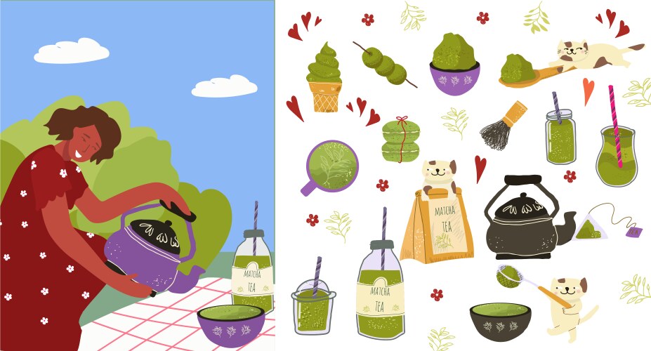 Matcha Green Tea Vector Images (over 3,400)