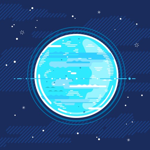 Uranus planet 3d high quality Royalty Free Vector Image