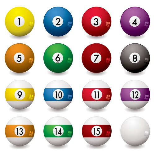 Sport balls set round equipment Royalty Free Vector Image