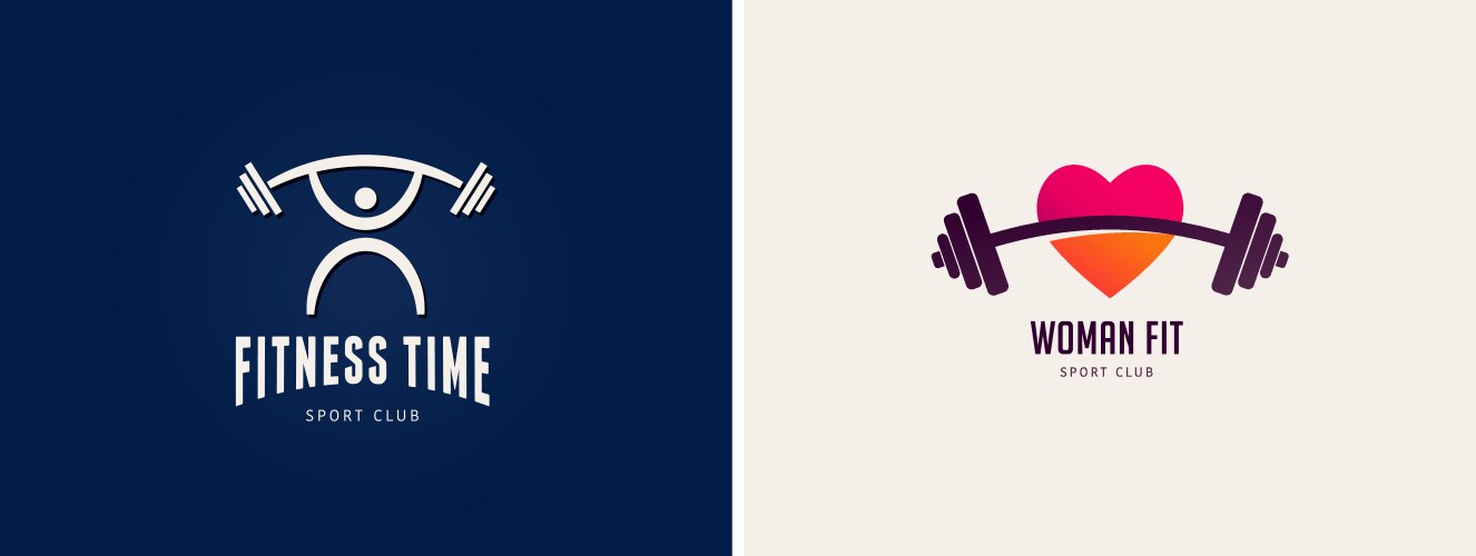 Fitness gym workout and personal trainer logo Vector Image