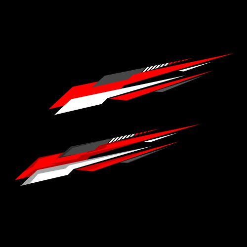 Car body template sticker design Royalty Free Vector Image