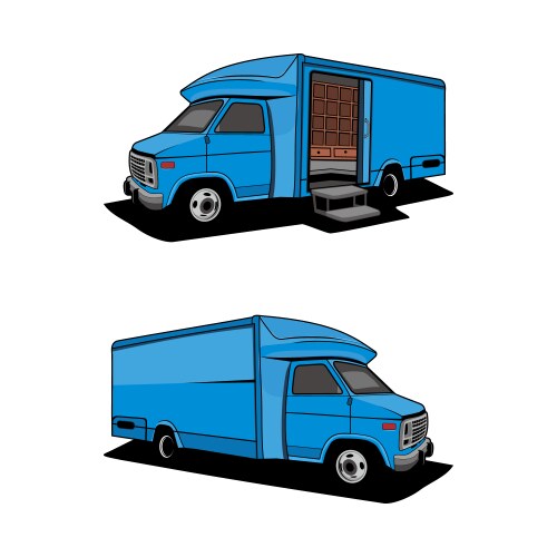 Ford transit cargo delivery van l3h3 2014-2018 Vector Image