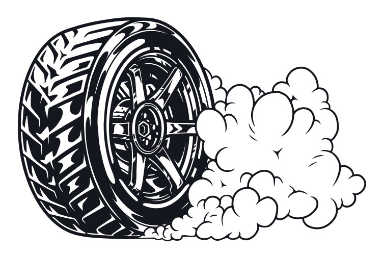 Isolated monochrome of car brakes Royalty Free Vector Image