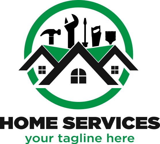 Home service logo designs for contractor Vector Image